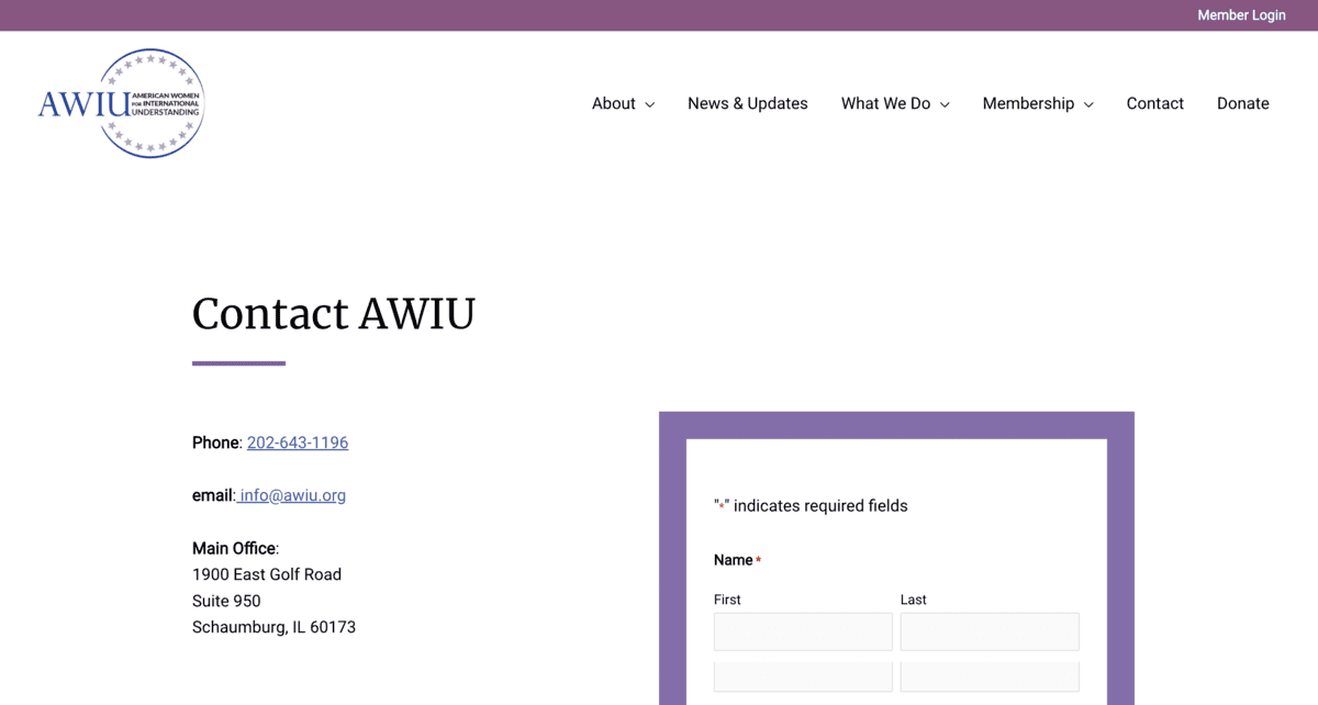 Contact - American Women for International Understanding